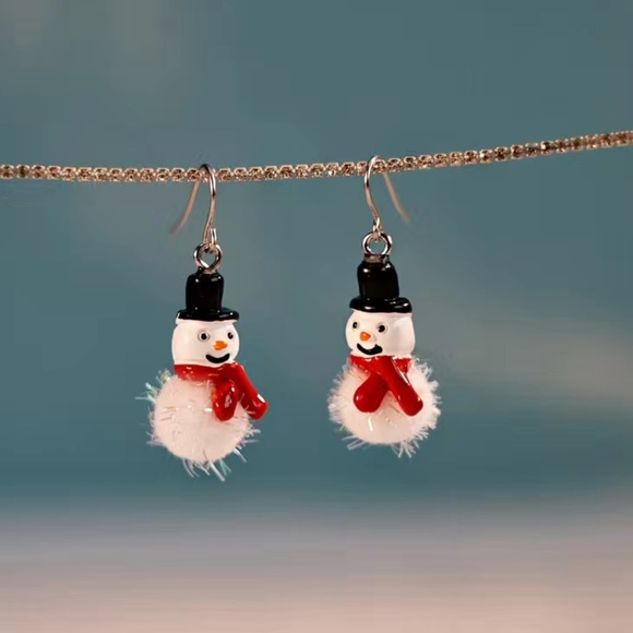 Jewelry | Fuzzy Snowman Earrings | Poshmark